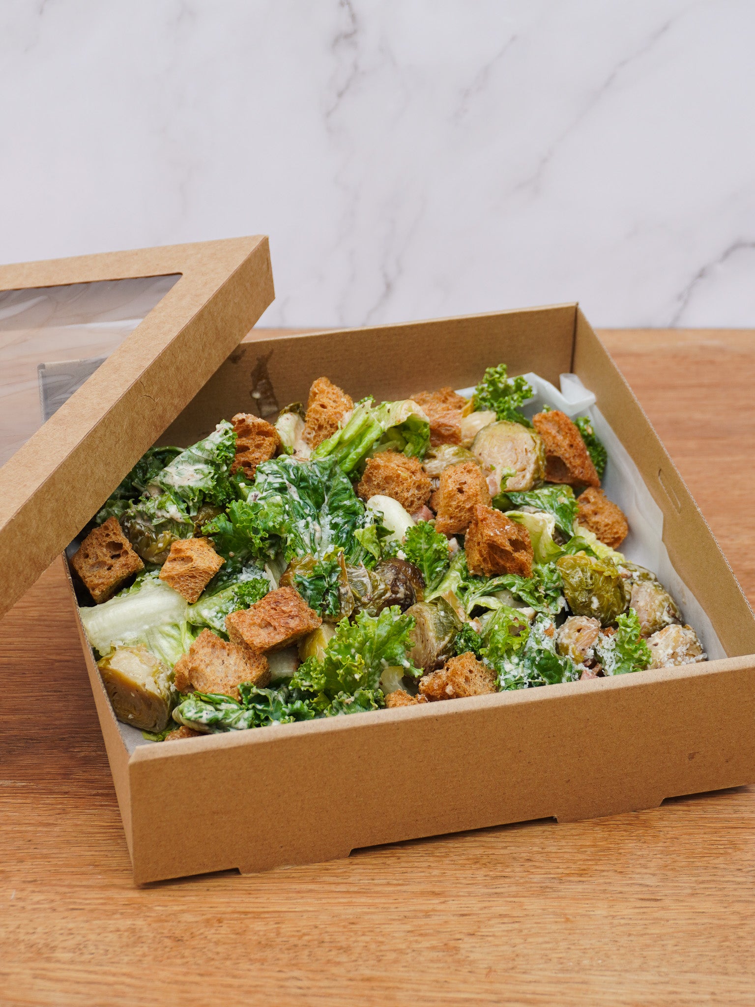 Kale-Romaine Caesar Salad – Plain Vanilla Online