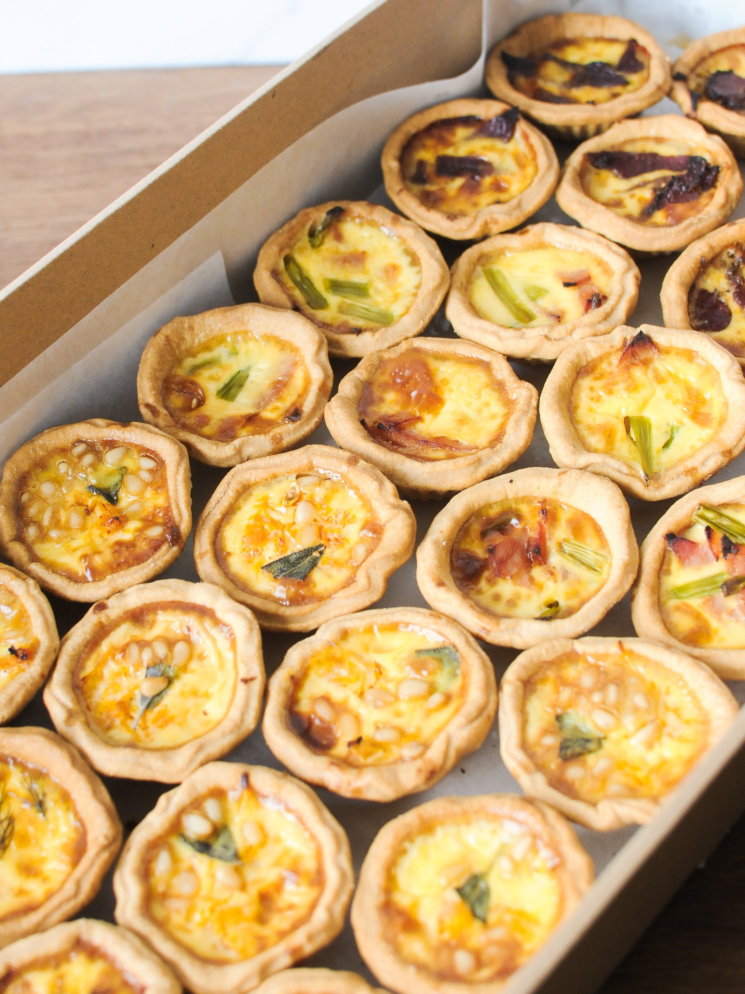 Assorted Mini Savoury Tarts Party Platter (32 pieces) – Plain Vanilla ...